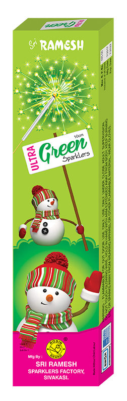Ultra Green 10 cm Sparklers (Set of 5 Boxes) – Ramesh Sparklers